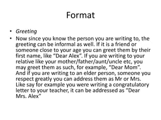 Bcom 1 year letter writing | PPTX