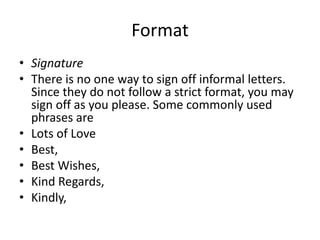 Bcom 1 year letter writing | PPTX