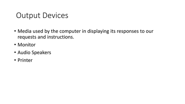 GFGC CHIKKABASUR ( OUTPUT DEVICES ON COMPUTER ) | PPT
