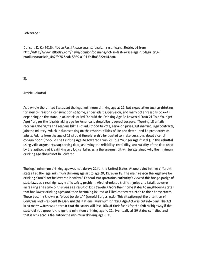 Bcom 275 week 3 article rebuttal | DOC