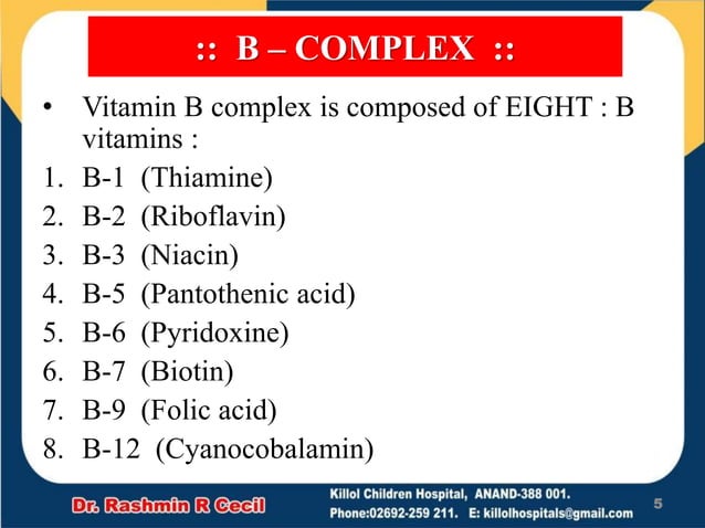 B Complex (B1 Thiamine) | PPT
