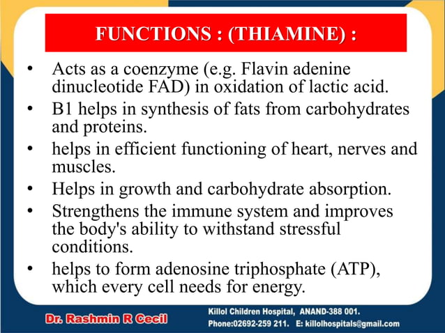 B Complex (B1 Thiamine) | PPT