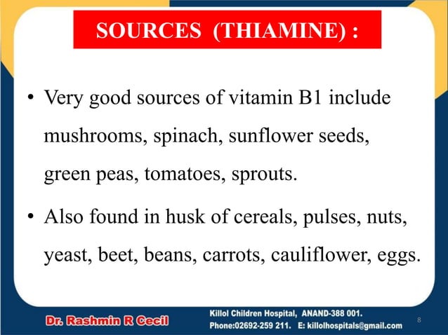 B Complex (B1 Thiamine) | PPT