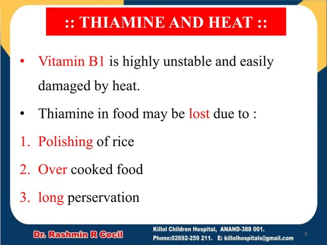 B Complex (B1 Thiamine) | PPT