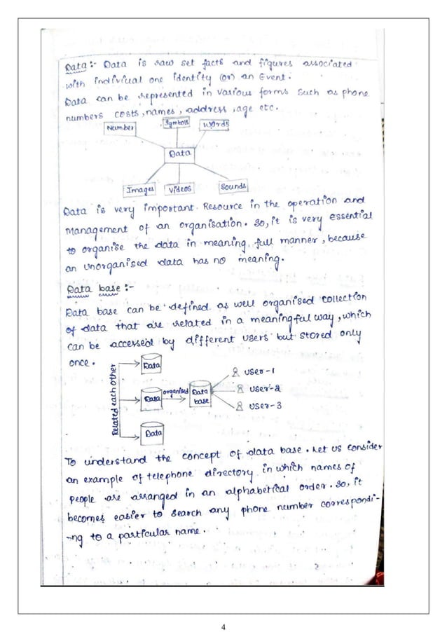 database management system notes for b com students | PDF