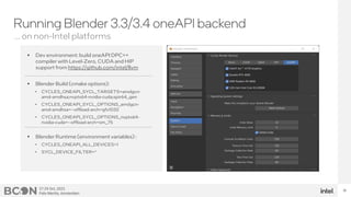BCON22: oneAPI backend - Blender Cycles on Intel GPUs | PPT