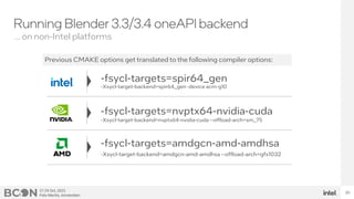 BCON22: oneAPI backend - Blender Cycles on Intel GPUs | PDF