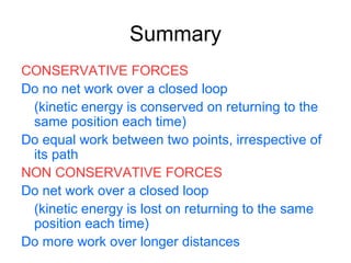 B conservative and non conservative forces | PPT