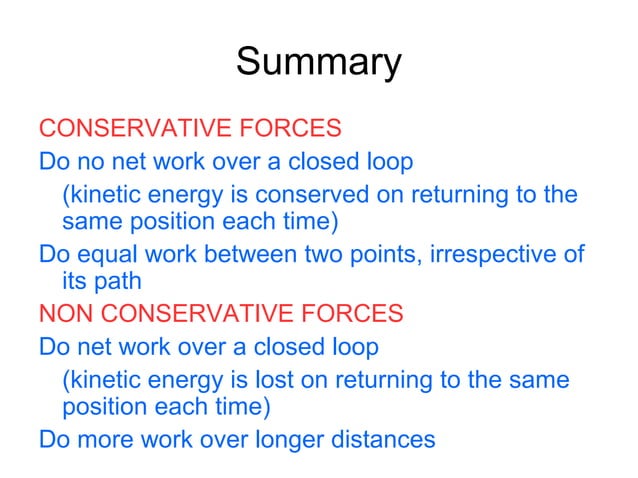 B conservative and non conservative forces | PPT