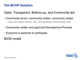 Best Current Operational Practice (BCOP) - Updates from around the ...