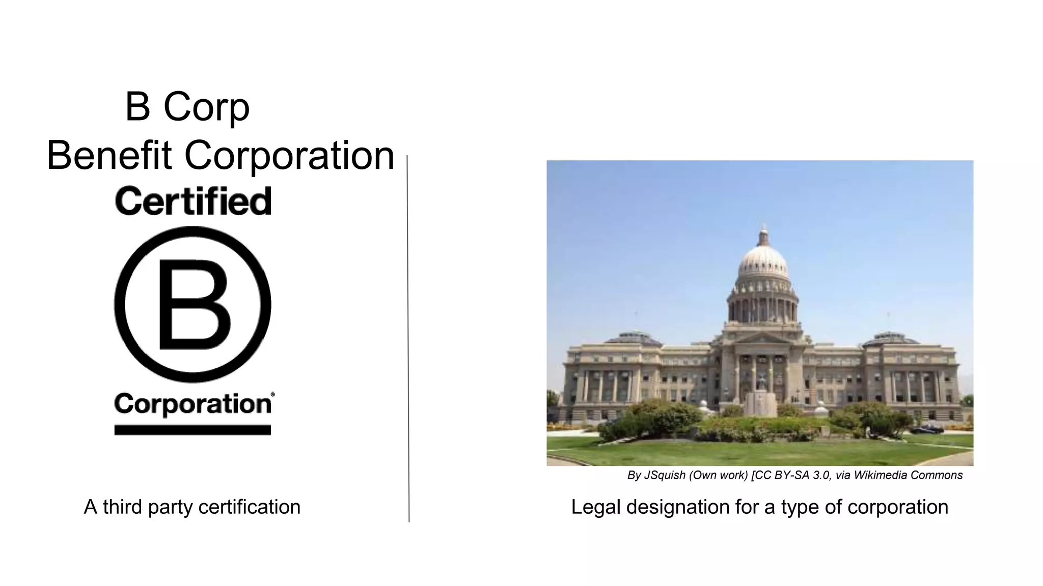 B corps vs. benefit corporations | PPT