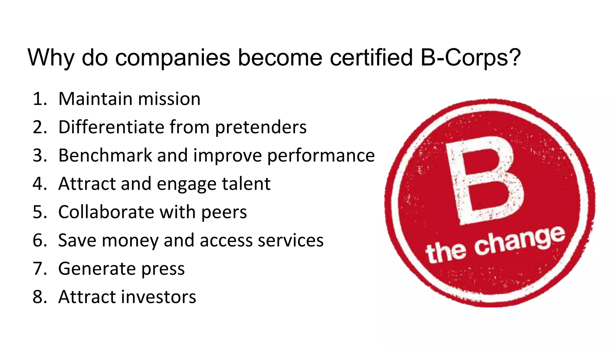 B corps vs. benefit corporations | PPT