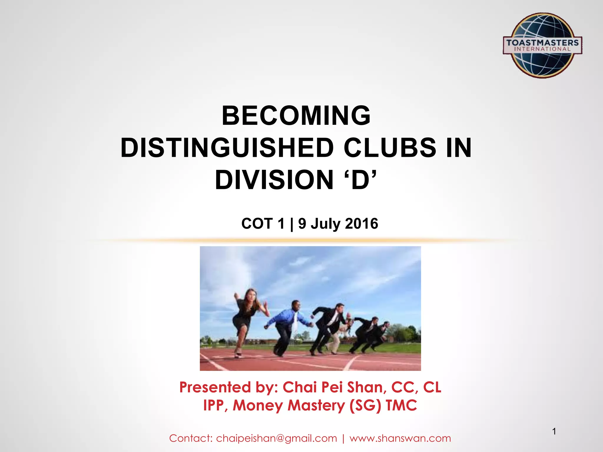 Toastmasters: How to be Distinguished Clubs | PDF