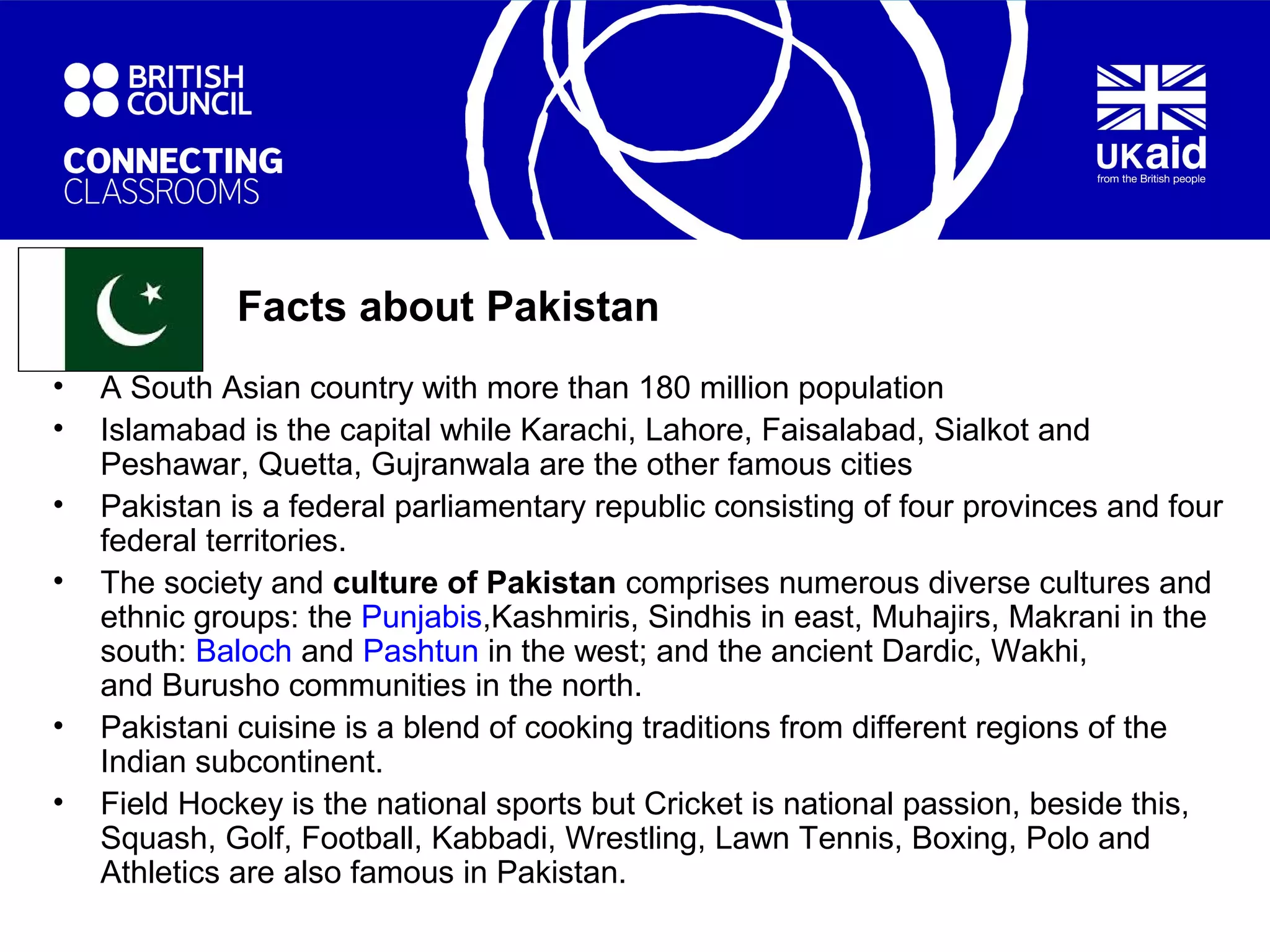 British Council Pakistan Connecting Classrooms Powerpoint | PPT
