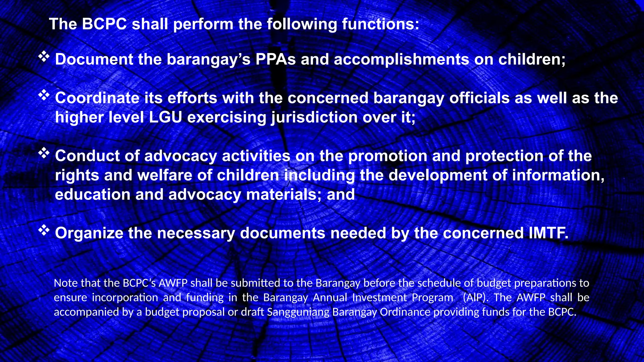 BCPC PRESNETATION FOR STAKEHOLDERS and other users | PPTX