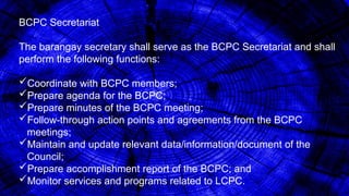 BCPC PRESNETATION FOR STAKEHOLDERS and other users | PPT
