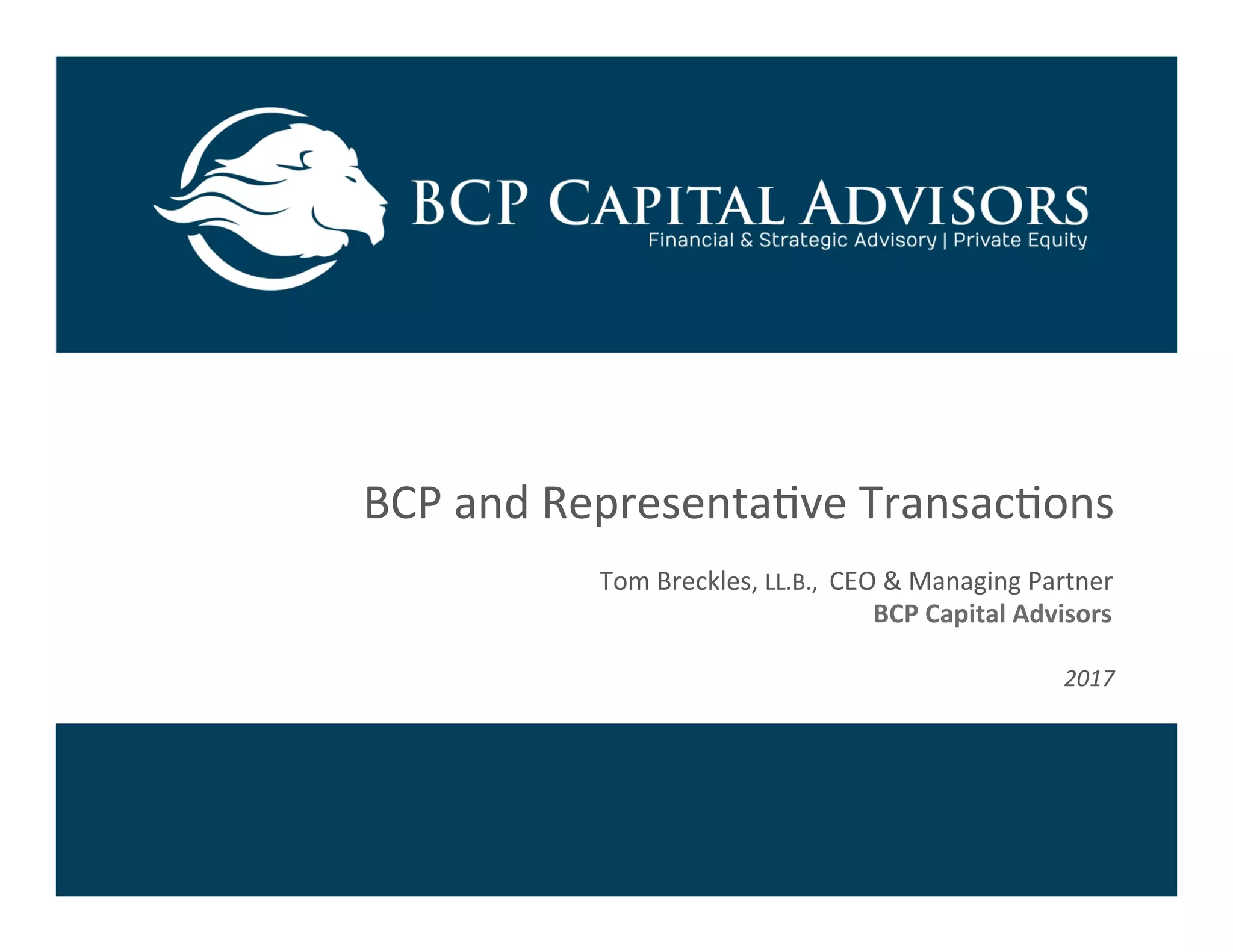 BCP and Representative Transactions | PDF