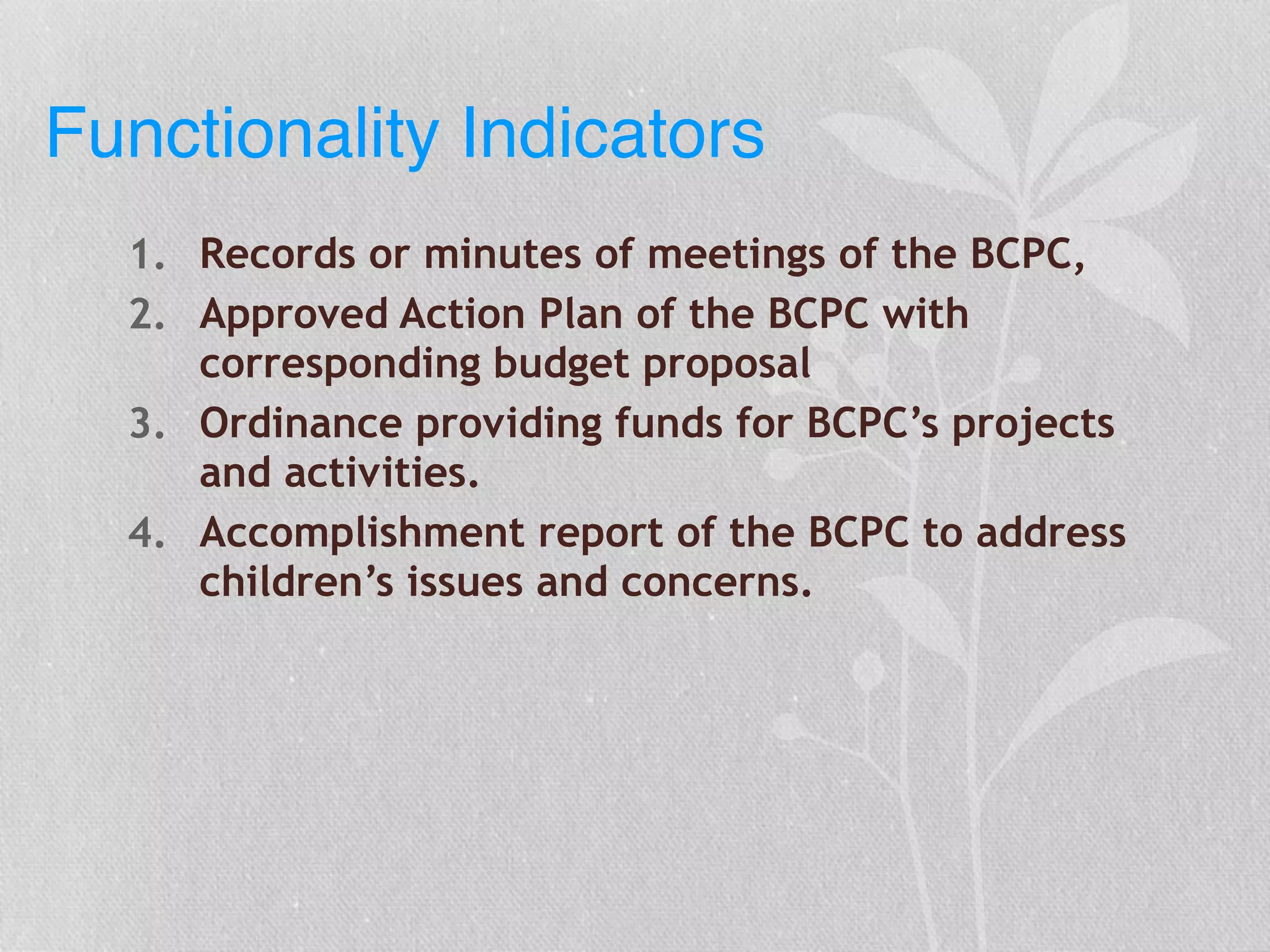 BCPC organizing using the CO process | PDF