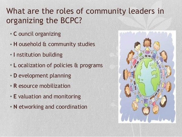 BCPC organizing using the CO process