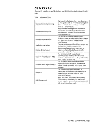 Business Continuity Plan: FILIPINO YOUNG PROFESSIONALS OF AUSTIN | PDF