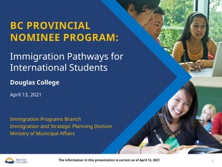 BC PNP Presentation_Douglas College_Apr 13 2021.pdf | Business ...