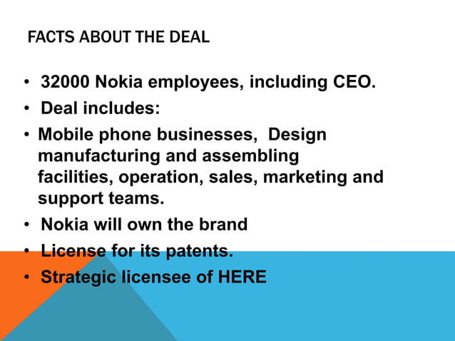 Microsoft's acquisition Of Nokia | PPT