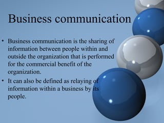 BUSINESS COMMUNICATION | PPT