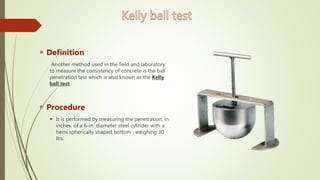 workability test of concrete | PPTX