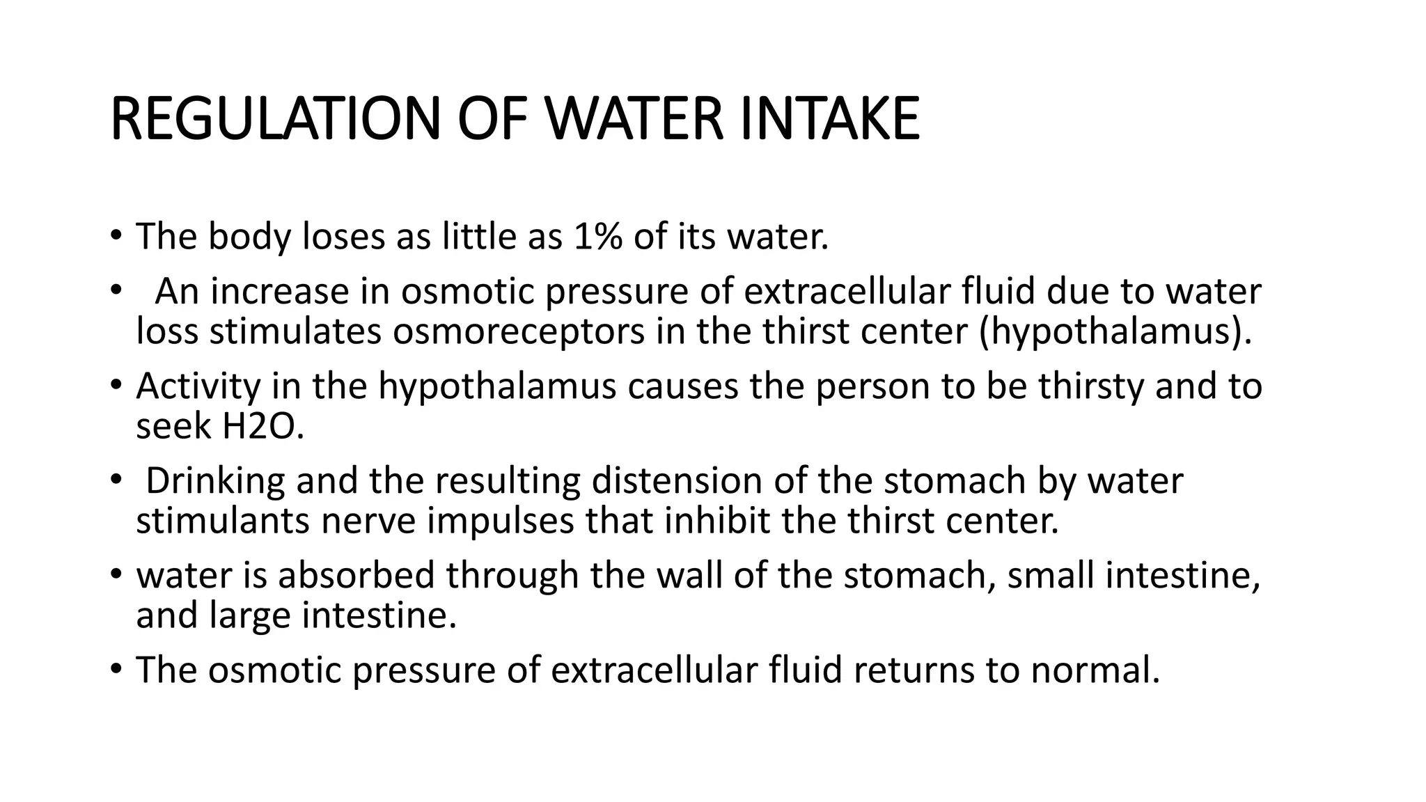 Metabolism and water balance in the body | PPTX