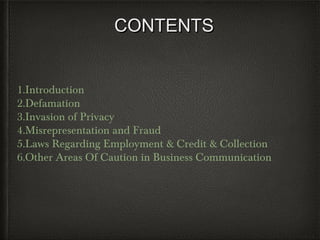 Business communication and legal issues | PPT