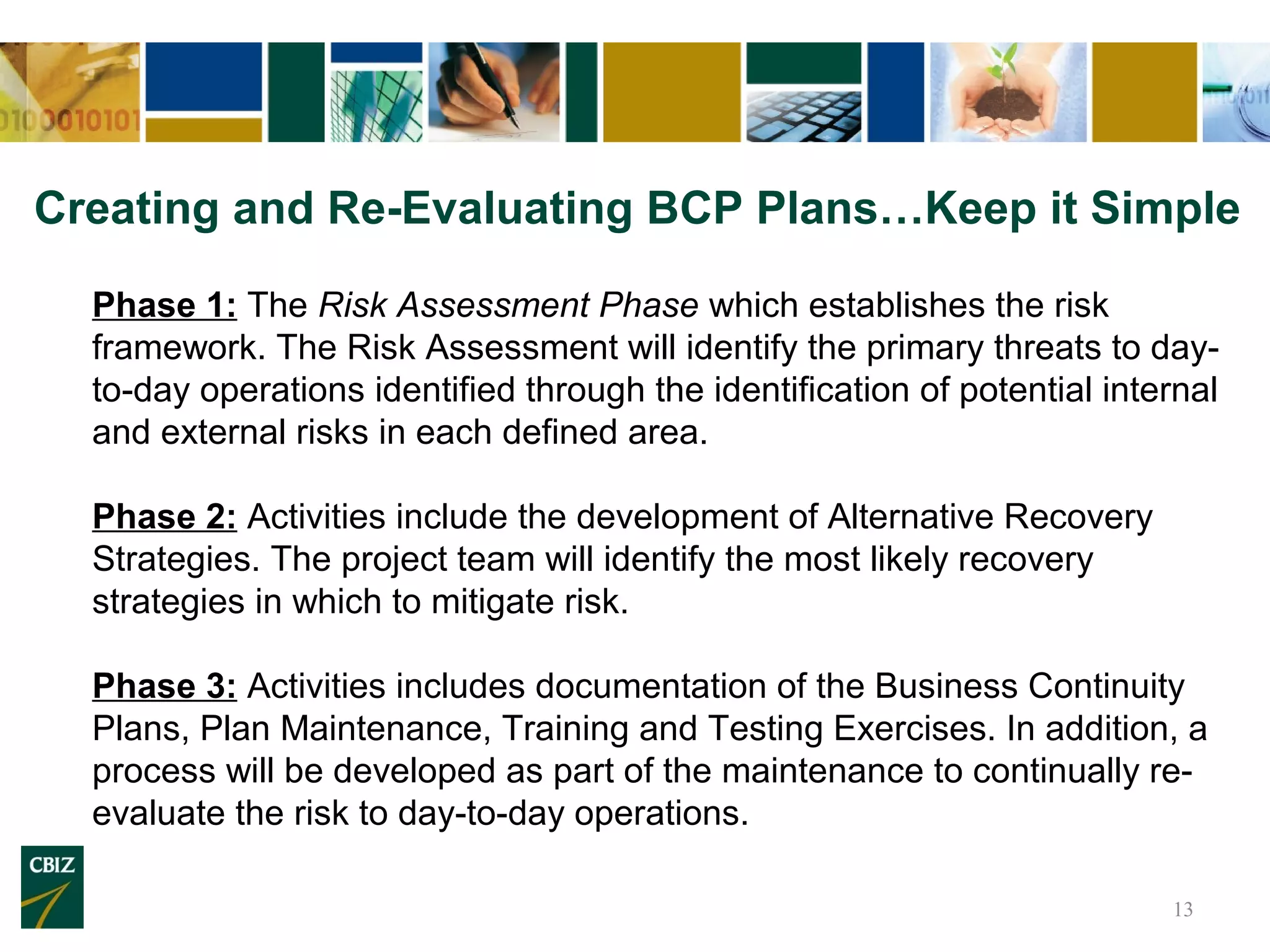 What’s & Why’s of Business Continuity Planning (BCP) | PPT