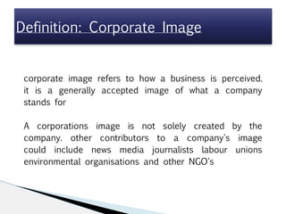 Corporate image and identity | PDF