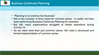 Business Continuity Planning (BCP) - Best Practices and Challenges | PPTX