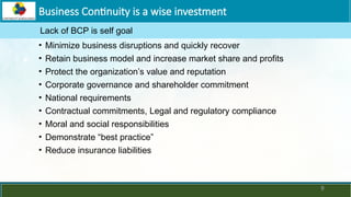 Business Continuity Planning (BCP) - Best Practices and Challenges | PPTX