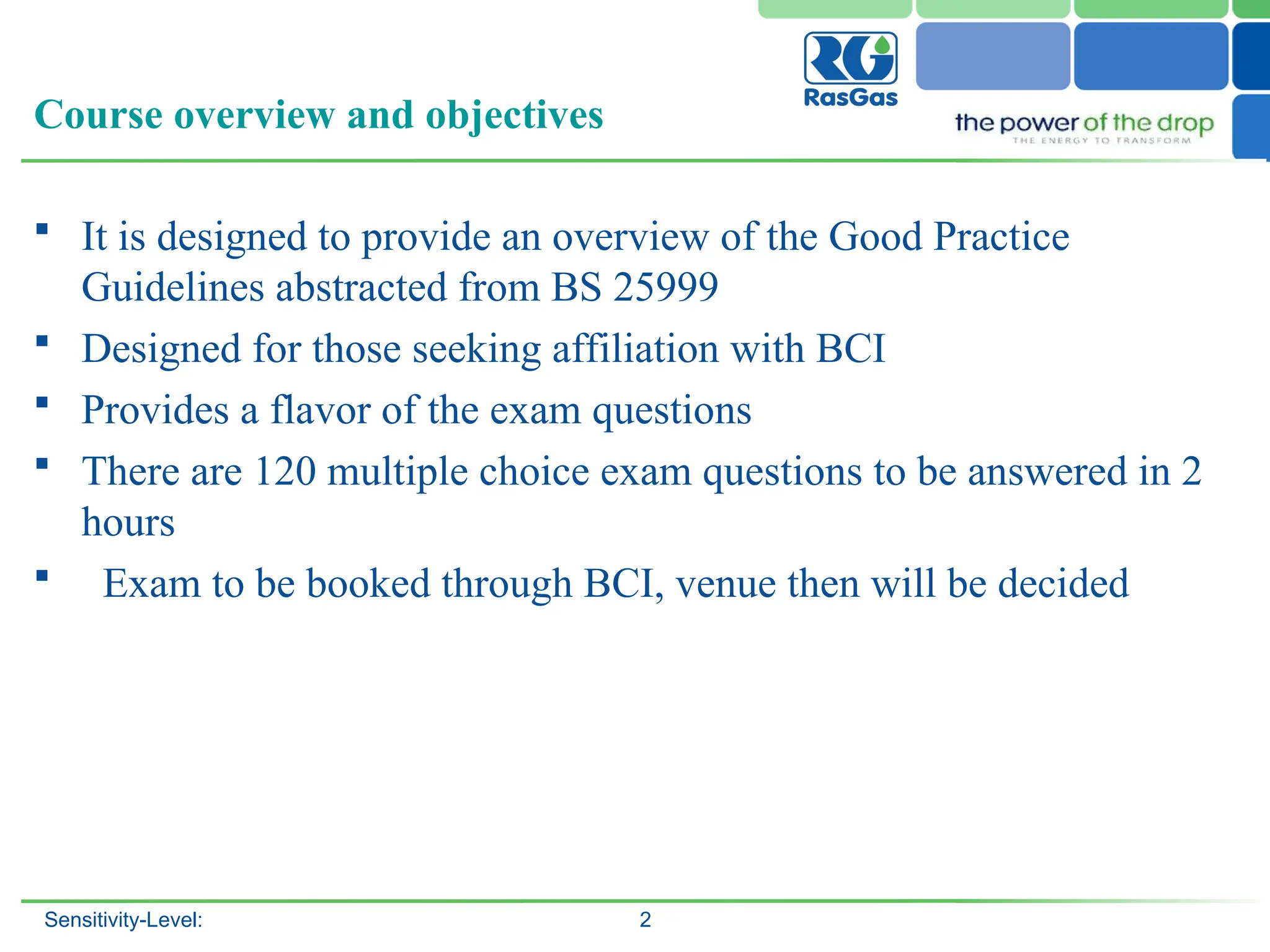 business continuity training based on good practice guidelines | PPT