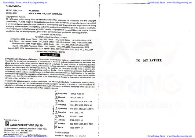 SURVEYING Vol. 1 (Dr. B.C. Punmia | Er. Ashok K. Jain | Dr. Arun K. Jain) | PDF | Civil ...