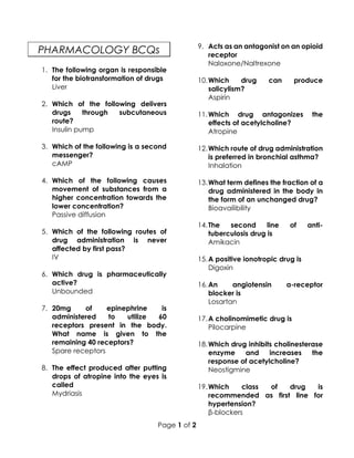 [BCQs] Pharmacology.pdf