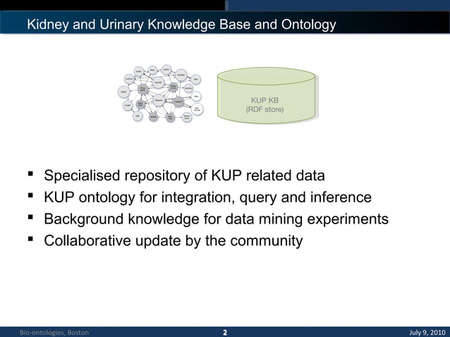 Kidney and Urinary Pathways Knowledge Base (part of e-LICO) | PPT
