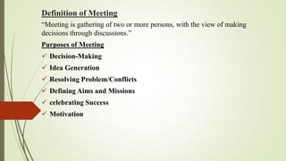 conducting and attending business meeting | PPTX | Business Expos ...