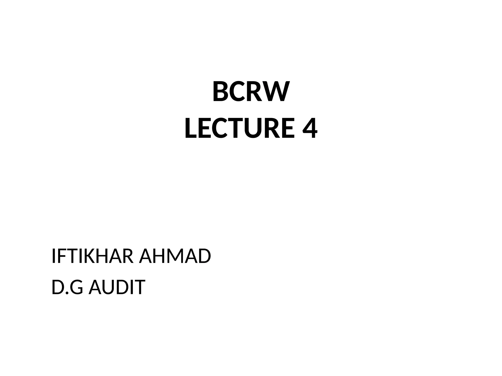 BCRW lecture 4.pptx business communication and report writing | PPT