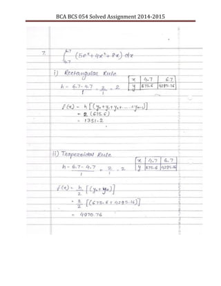 Bcs 054 solved assignment | PDF