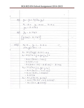 Bcs 054 solved assignment | PDF
