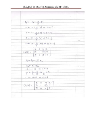 Bcs 054 solved assignment | PDF | Homework and Study | Education