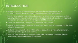 Biological Pest Control/ Biological Control System | PPTX
