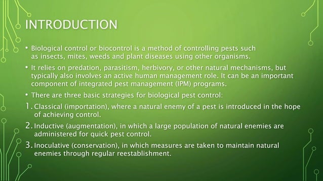 Biological Pest Control/ Biological Control System | PPTX