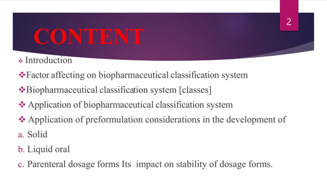 BIOPHARMACEUTICAL CLASSIFICATION SYSTEM (BCS) | PPT