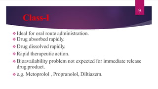 BIOPHARMACEUTICAL CLASSIFICATION SYSTEM (BCS) | PPTX