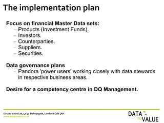 The Great Data Debate (4) Implementing a lean approach to Data Quality ...