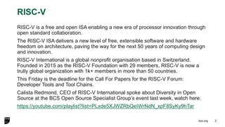 London Open Source Meetup for RISC-V | PPTX | Computing | Technology & Computing