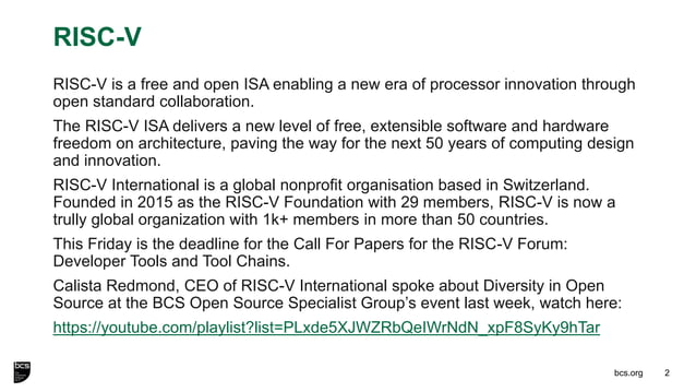 London Open Source Meetup for RISC-V | PPTX | Computing | Technology & Computing